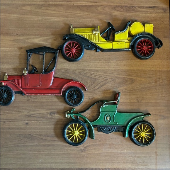 Accents | Vintage Set Of 3 196s 1970s Cast Metal Car Wall Hangings Art ...